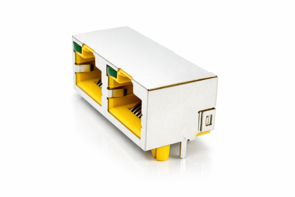 RJ45 1×2 Dual Port Ethernet Connector | Walta Electronic